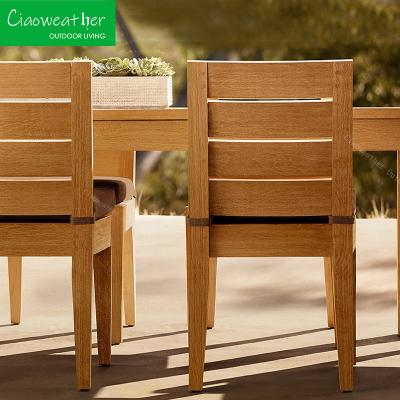 Cina Moderno arredamento da giardino in legno di teak di lusso seduta da pranzo all' aperto per il concorso alberghiero in vendita