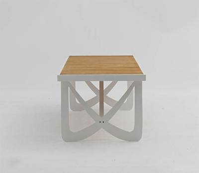 Cina Set giardino esterno rivestimento in polvere Tavolo da pranzo con cuscino in vendita