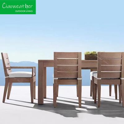 Cina Moderno arredamento da giardino in legno di teak di lusso seduta da pranzo all' aperto per il concorso alberghiero in vendita