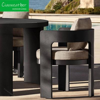 Cina Moderno design personalizzato colore legno massello di teak cortile sedile da pranzo poltrona e sedile laterale set per mobili da giardino in vendita