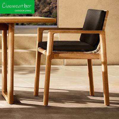 Cina Commercial Outdoor Garden Dining Set Arredamento in legno di teak di lusso per hotel e ristoranti in vendita