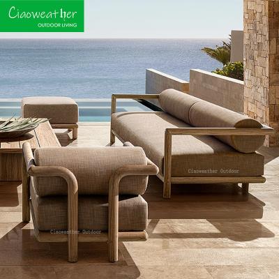 Cina Giardino all'aperto Set di divani a colori personalizzati di legno di teak resistente al tempo in vendita