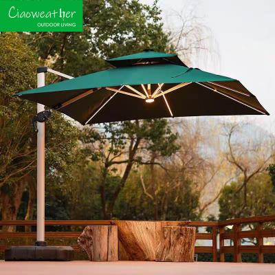 Parapluie à levier de jardin de couleur personnalisée pour espace extérieur personnalisé