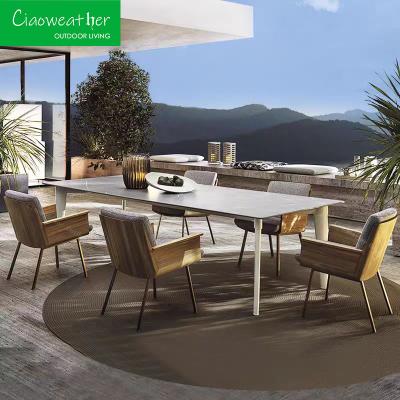 Cina Arredamento esterno Set giardino Cornice in legno di teak Moderno Soggiorno Patio Sedie Arredamento in vendita