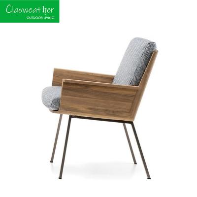 Cina Arredamento esterno Set giardino Cornice in legno di teak Moderno Soggiorno Patio Sedie Arredamento in vendita