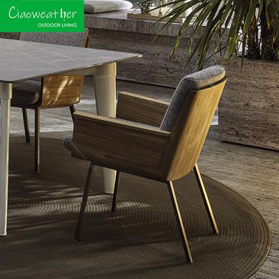 Cina Arredamento esterno Set giardino Cornice in legno di teak Moderno Soggiorno Patio Sedie Arredamento in vendita