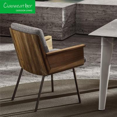Cina Arredamento esterno Set giardino Cornice in legno di teak Moderno Soggiorno Patio Sedie Arredamento in vendita