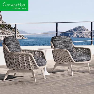 Cina Arredamento moderno per esterni Divano di lusso Divano di lusso Arredamento a corda tessuto con cuscino per esterni e comfort in vendita
