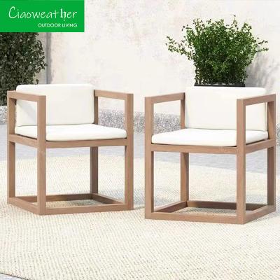 China Waterdicht Tuin Hotel Teak Massief Hout Eettafel Set voor Villa Hof Buiten tafels en stoelen Vrije tijd Meubelen Te koop
