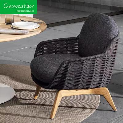 Cina Arredamento moderno per esterni Divano di lusso Divano di lusso Arredamento a corda tessuto con cuscino per esterni e comfort in vendita