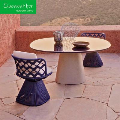 China Hotel patio en woonkamer Moderne tuinstoel met waterdicht tapijtkussen in aangepaste kleur Te koop