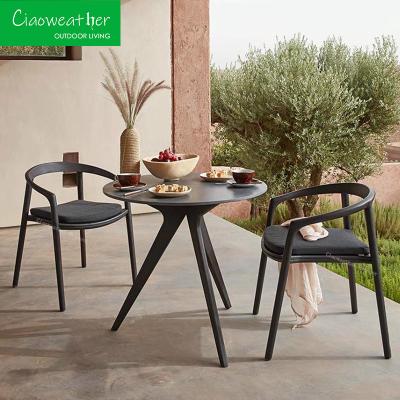 China Solid Wood Outdoor Meubels Leisure Chair voor Moderne Zofa Pool Patio Rattan Hotel Arm Aluminium touw Teak Luxe Tuinstoel Te koop