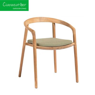 China Solid Wood Outdoor Meubels Leisure Chair voor Moderne Zofa Pool Patio Rattan Hotel Arm Aluminium touw Teak Luxe Tuinstoel Te koop