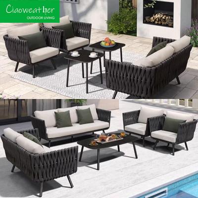 Cina Arredamento per l' esterno moderno per il patio Terrazza solare Divano da giardino di rotino Combinazione in vendita