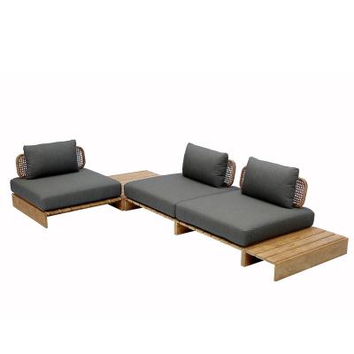 China Teak Outdoor Furniture Garden Sofa Lounge Sets Customized Color Set Sofa Type Customized for sale