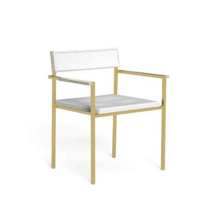 Cina Set di sedie in teak per patio esterno Tavolo e sedie in rotino grigio marrone in design moderno in vendita
