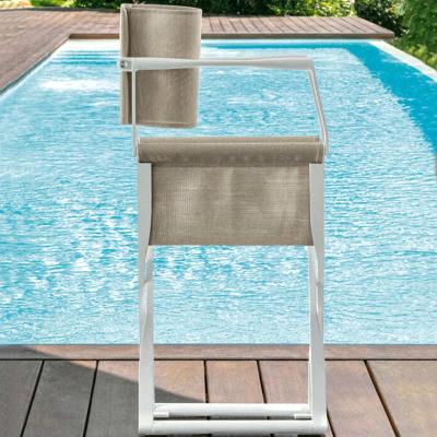 Cina Arredamento per patio esterno Sedile in alluminio con tavolo estensibile e braccio in metallo pieghevole in vendita