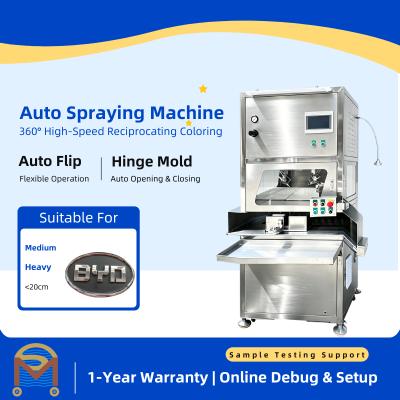 China Automatic Spraying Machine, Coating Equipment for BYD Metal Car Logo UV Paint Surface Treatment for sale