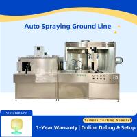 China Automated Coating System | Precision Spraying Device for Aroma Diffuser Glass Bottles for sale
