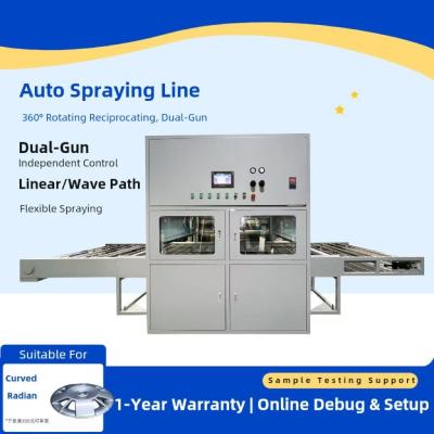 China 800X Automatic Spray Painting Production Line | Dual-Group 4-Gun 360° Rotary Coating Conveyor System for sale