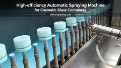 High Efficiency Automatic Glass Cosmetic Spraying Machine