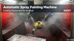 Automatic Spray Painting Machine for Toy Footballs