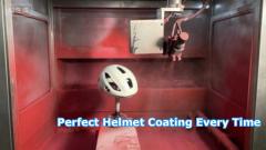 Automated Motorcycle Helmet Painting Machine Solution