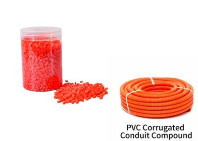 China PVC Corrugated Conduit Compound Self-Extinguishing PVC Folding Electric Cable Corrugated Tube Compound for sale