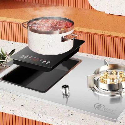 China 2 Burner Tempered Glass Gas Cooktop Foldable Burners for Desktop Embedded Installation for sale