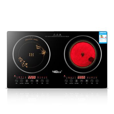 China Black Ceramic Electric Cooktop Stove with Multifunctional Radiant and Infrared Heating for sale