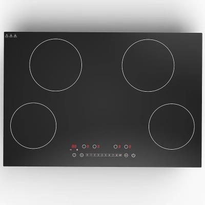 China 4 Burner Black Induction Cooker with Extraction DIAMOND 60 Made in Italy Design for sale
