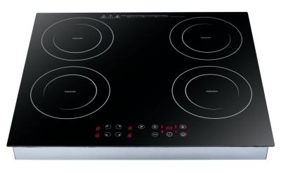 China 4 Burner Black Induction Cooker with Extraction DIAMOND 60 Made in Italy Design for sale