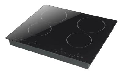 China 4 Burner Black Induction Cooker with Extraction DIAMOND 60 Made in Italy Design for sale
