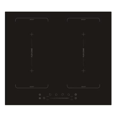 China 4 Burner Black Induction Cooker with Extraction DIAMOND 60 Made in Italy Design for sale