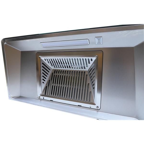Quality Black Side Suction Range Hood with 11-14 m3/min Air Exhaust Rate Low Energy for sale