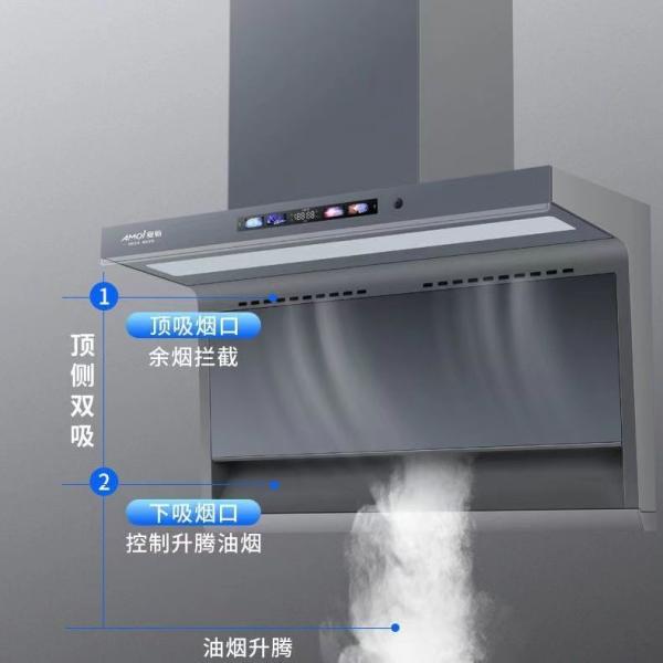 Quality Aluminum Housing Kitchen Range Hood with Wall Mounted Curve Glass Chimney Design for sale
