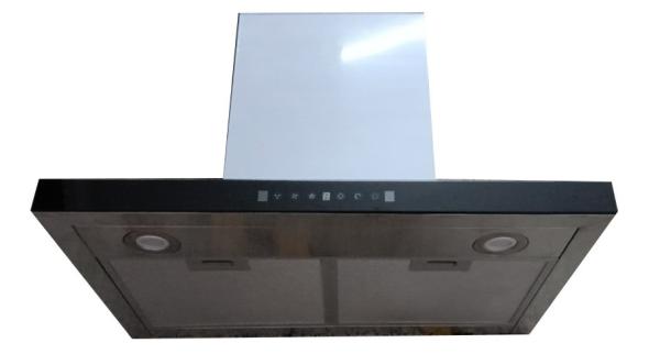 Quality 220V Stainless Steel Tempered Glass Large Suction Double Suction Range Hood for for sale