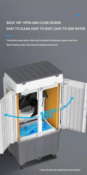 Quality 45L Water Capacity Home Portable Evaporative Room Air Cooler with Four Setting for sale