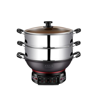 China 220V Non-stick Coating Electric Frying Pan for Multi-function and Scald-proof Cooking for sale