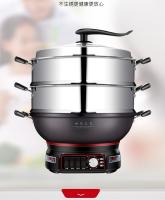 China Black Multi-function Kitchen Pot Non Stick Electric Frying Pan for Convenient Cooking for sale