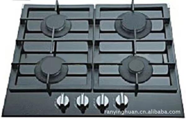 Quality Built-in 60cm Gas Cooktop with Tempered Glass Surface Material and 4 Burners for sale
