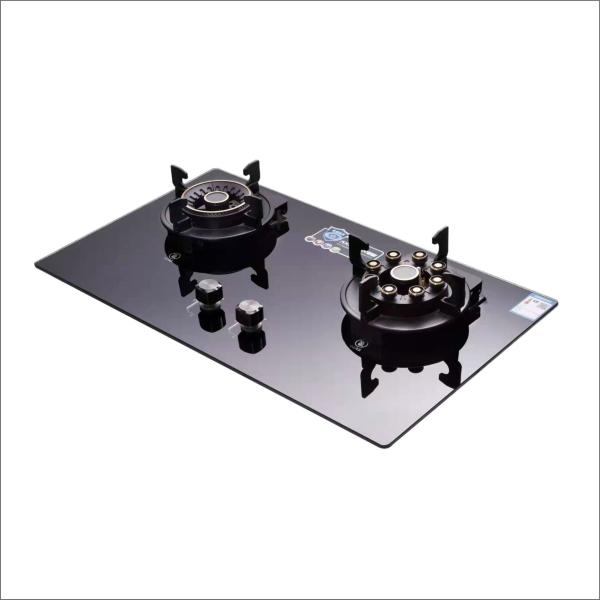 Quality 2 Burner Gas Cooktop Stove LPG NG Built in Black Tempered Glass Power Source Gas for sale