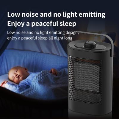 China Small Mini Heater Vertical Household Heater ABS Infrared PTC Three Second Heat Heater for sale