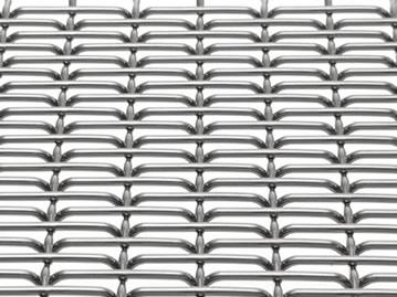 Hard mesh with one weft wire.