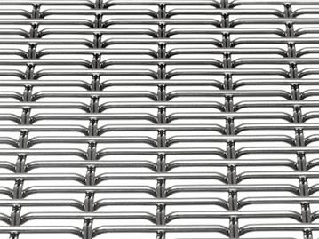 Hard mesh with double weft wires.
