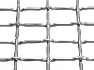 A piece of hard mesh with crimped wires