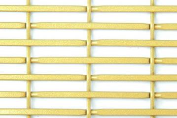 A piece of hard mesh with yellow color.