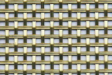 A piece of hard mesh made of copper material with round wire.