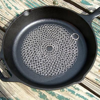 China Forma redonda do purificador de aço inoxidável de Chainmail da bandeja do ferro fundido da cortina de 316 redes de arame à venda