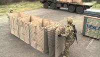 China Elevated Sangar Hesco Bastion Concertainer , Hesco Baskets Galvanized Wire for sale